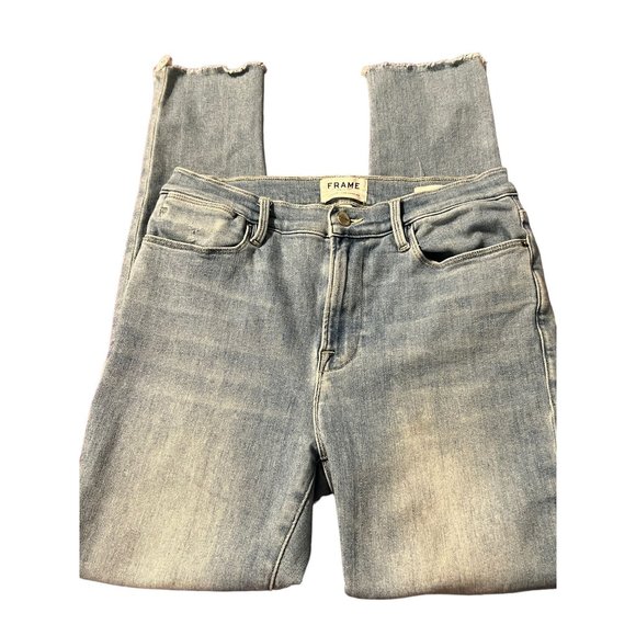Frame Denim | Jeans | Frame Denim Jeans Le High Skinny Raw Hem Light ...